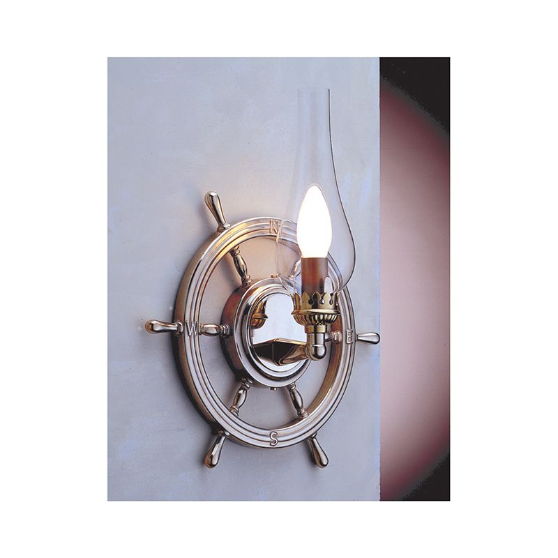 Foresti e Suardi FS2235.LT Shiny Brass Nautical Steering Wheel Wall ...